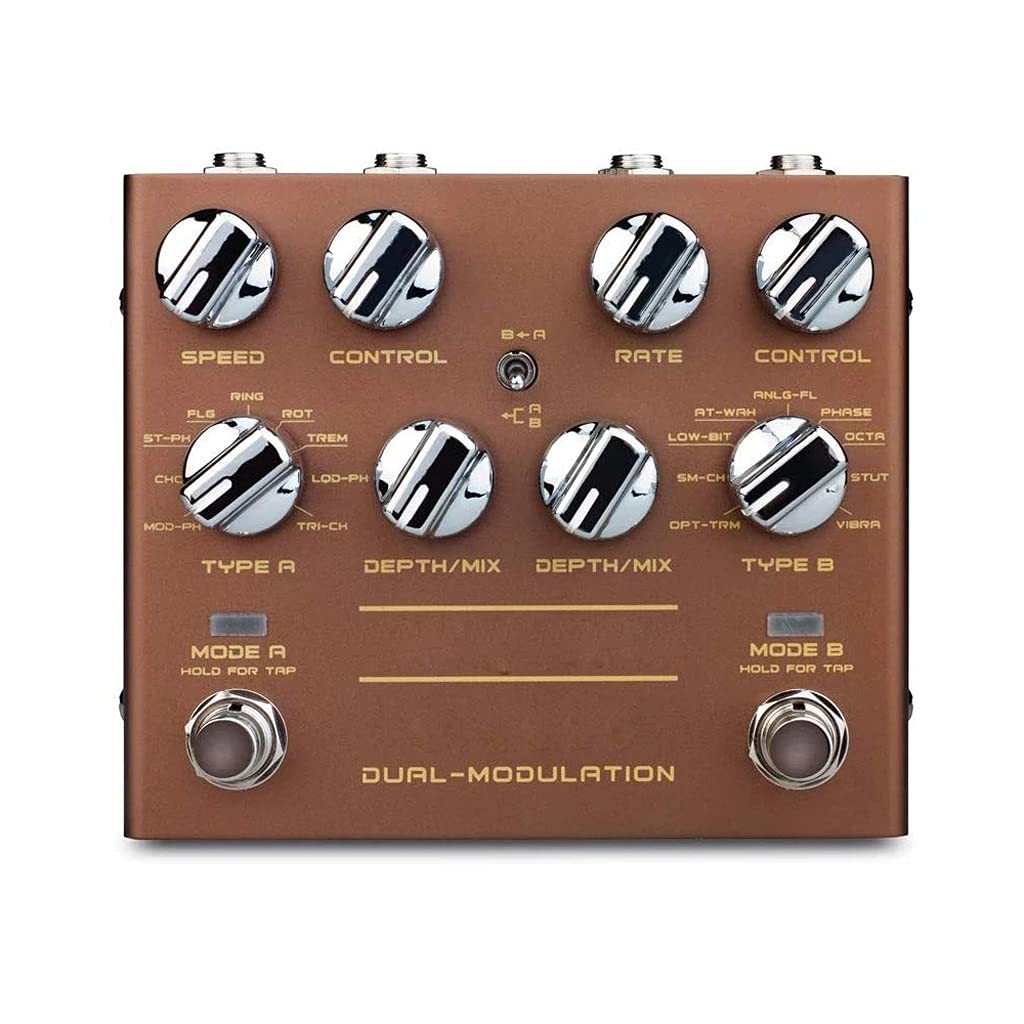 ZYZMH Dual Channel Modulation Pedal 9 Effects Support Stereo Input & Output True Bypass Multi-Effect Guitar Pedal