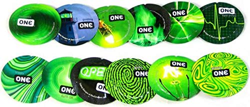 ONE Glowing Pleasures Condom Bundle with a Classy Brass Pocket Case, Glow-in-The-Dark Condoms-24 Count