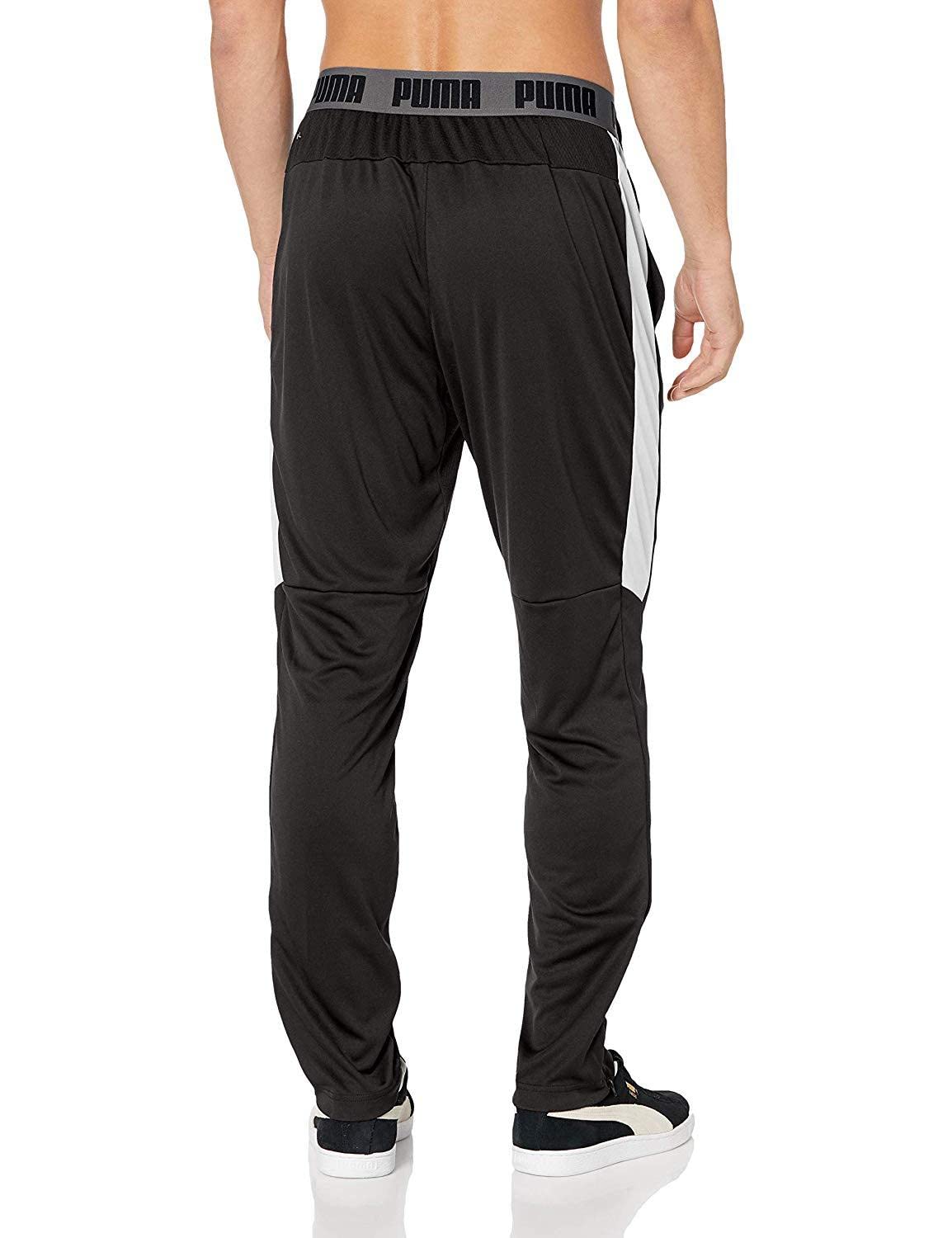 PUMA mens Speed Pants, Black/White, Large US