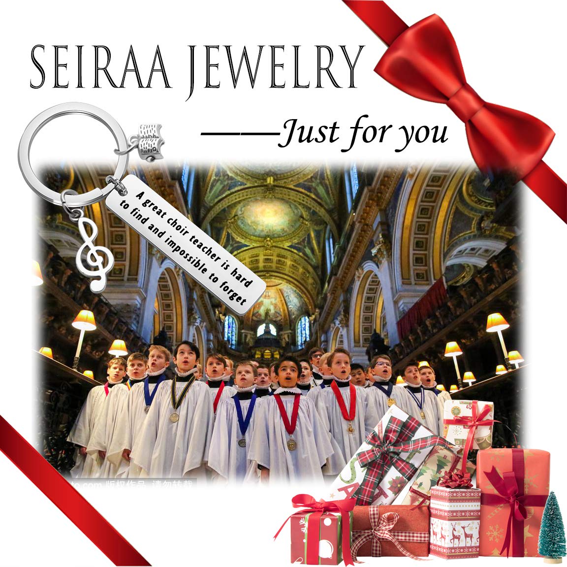 SEIRAA Music Teacher Gift A Truly Great Choir Teacher is Hard to Find Keychain Thank You Gift for Choir(Choir Teacher Keychain)
