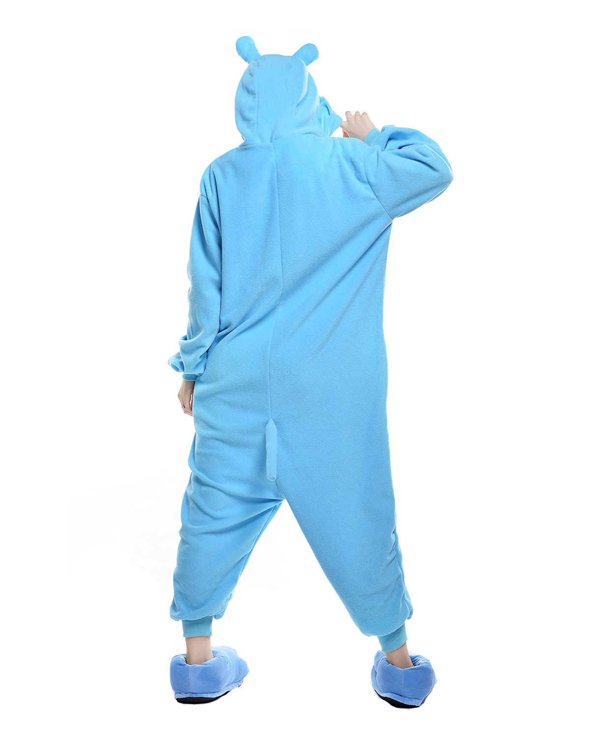 Newcosplay Adult Anime Unisex Pyjamas Halloween Onesie Costume (XL, Hippo)