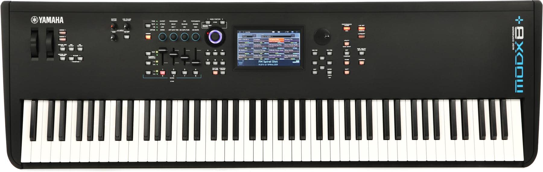 Yamaha MODX8+ 88-Key Synthesizer Workstation + Yamaha FC4A Assignable Piano Sustain Foot Pedal