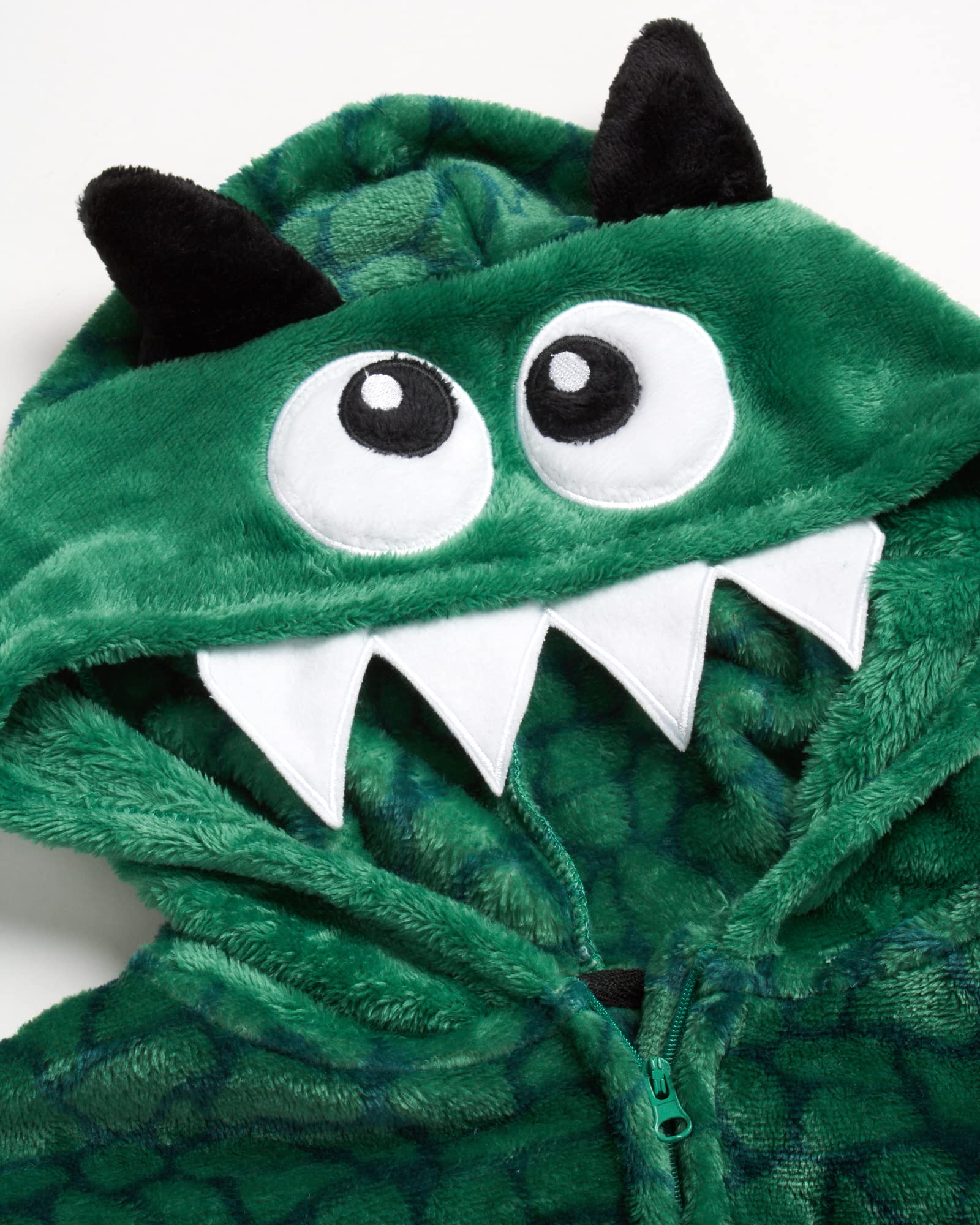 ONLY BOYS Bathrobe - Plush Fleece Bathrobe: Sharks, Cyclops, Dinosaurs, Bears (2T-14), Size 12-14, Tyrannosaurus