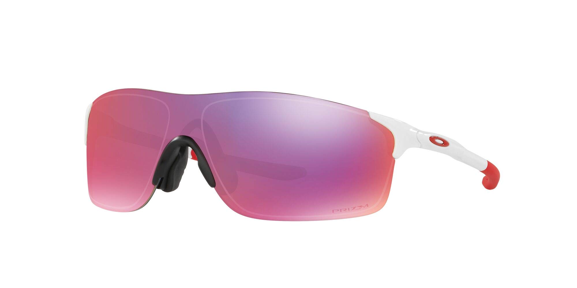 Oakley Men's Oo9389 Evzero Stride Asian Fit Rectangular Sunglasses, Polished White/Prizm Road, 38 mm