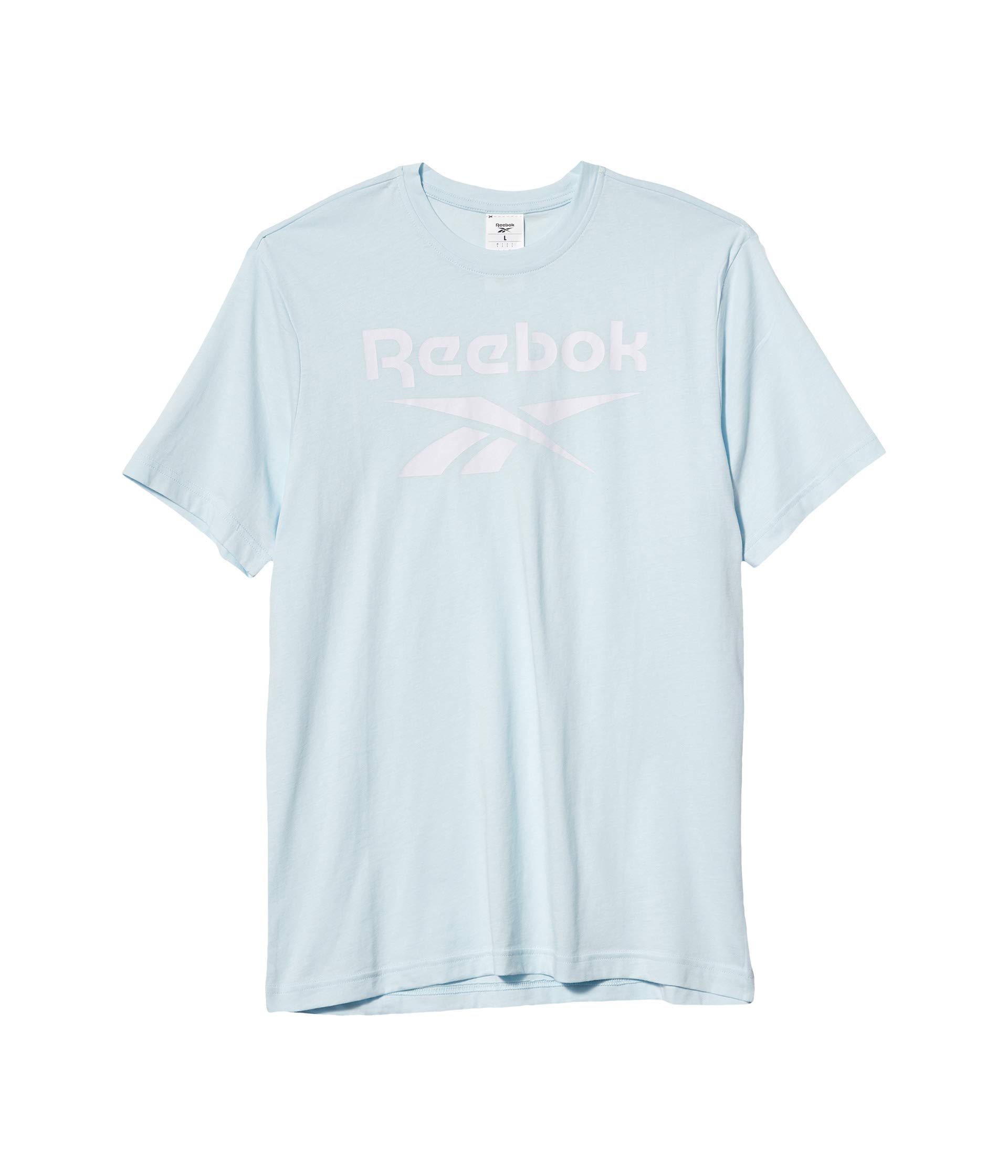 Reebok Stacked Logo Tee, Glass Blue, XL