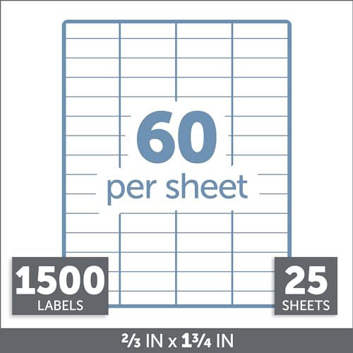 Office Depot White Inkjet/Laser Return Address Labels, 2/3in. x 1 3/4in., Pack of 1,500, 505-O004-0015