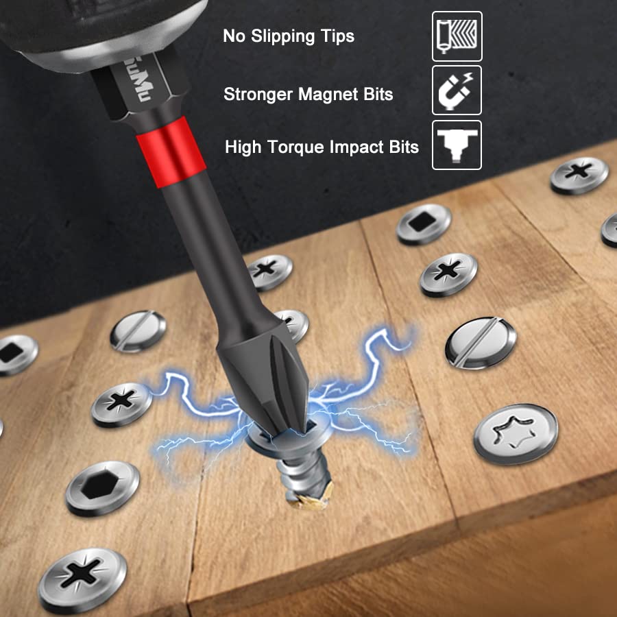 t25 torx bits for impact driver,SuSuMu 20 Pieces T25 2 In. Impact Tough Magnetic #25 Torx Head Power Bits, S2 Alloy Steel T25 Screwdriver Bits Set