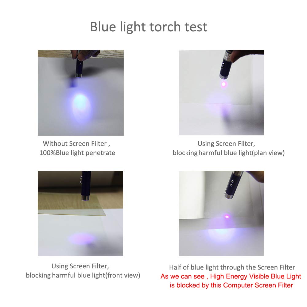 Pavoscreen Blue Light Blocking Screen Filter for HP,Dell,ASUS,Lenovo,Acer 15.6 inch Laptop, Ease Eye Strain, Bubble Free HD Screen Protector(16:9)