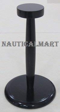 NauticalMart Medieval Armor Helmet DIsplay Stand Viking Norman Armor Spartan wooden display stand Stand in Black