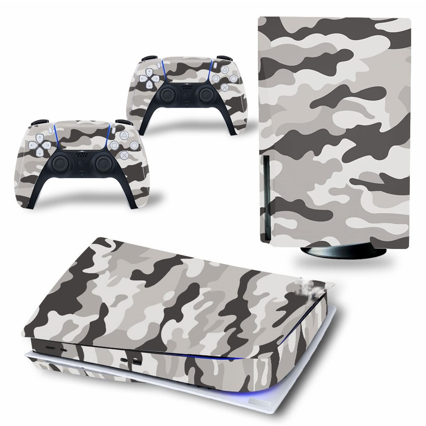 WREXIL LEEWEE for PS5 Skin Disc Edition & Digital Edition Console and Controller Vinyl Cover Skins Wraps Scratch Resistant, Compatible with for PS5 183752 No Foaming (Size : Disc Version)