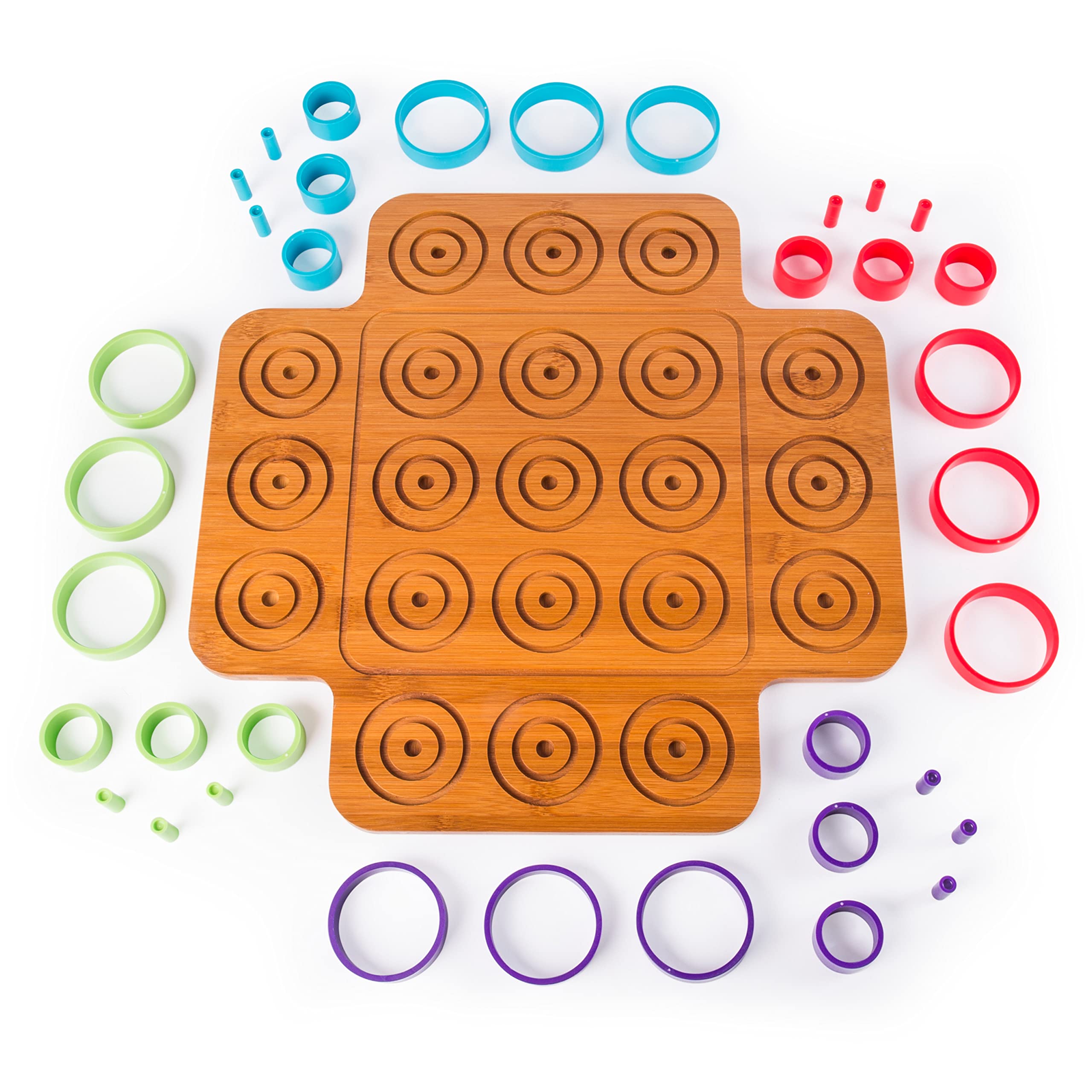 Otrio Wood Strategy-Based Family Board Game Award-Winning STEM Interactive Puzzle Game, for Adults and Kids Ages 8 and up