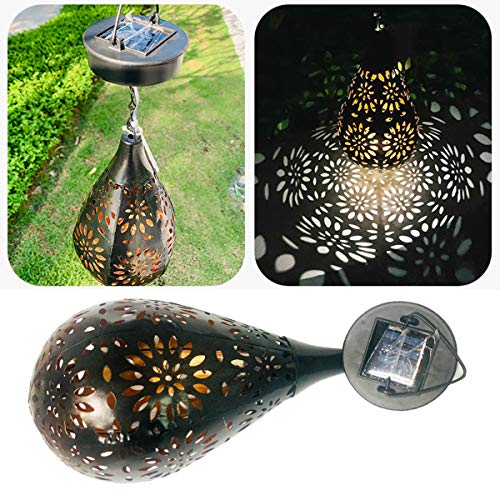 Solar Lantern Light Outdoor Waterproof Outdoor Lantern Hanging Light for Indoor Outdoor Home Garden Patio Backyard Decor