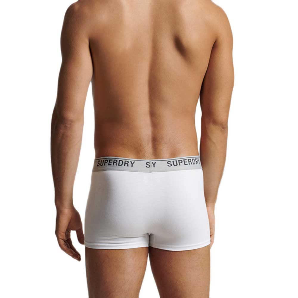 Superdry Mens Organic Cotton Trunk Triple Pack, Elasticated Waistband Optic Mix Size M