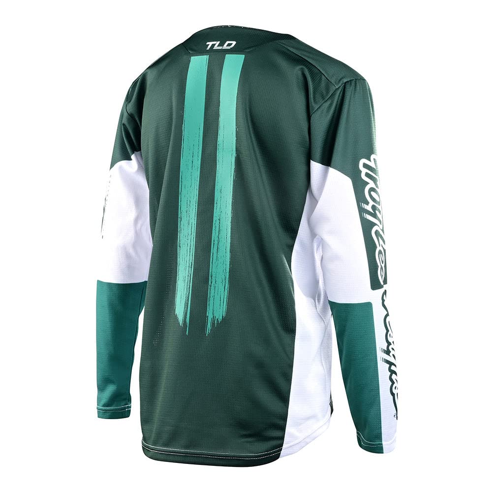 Troy Lee Designs Cycling MTB Bicycle Mountain Bike Jersey Shirt for Youth, Sprint Jersey (White, MD)