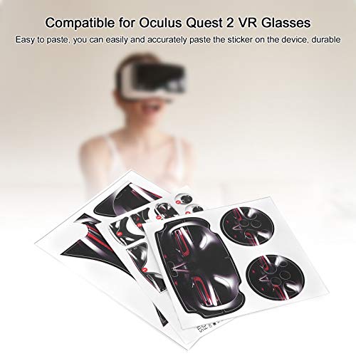 VR Glasses Stickers, VR Controller Headset Stickers Ultra Thin Anti Pollution Comfortable for Quest 2(Wild Hour)