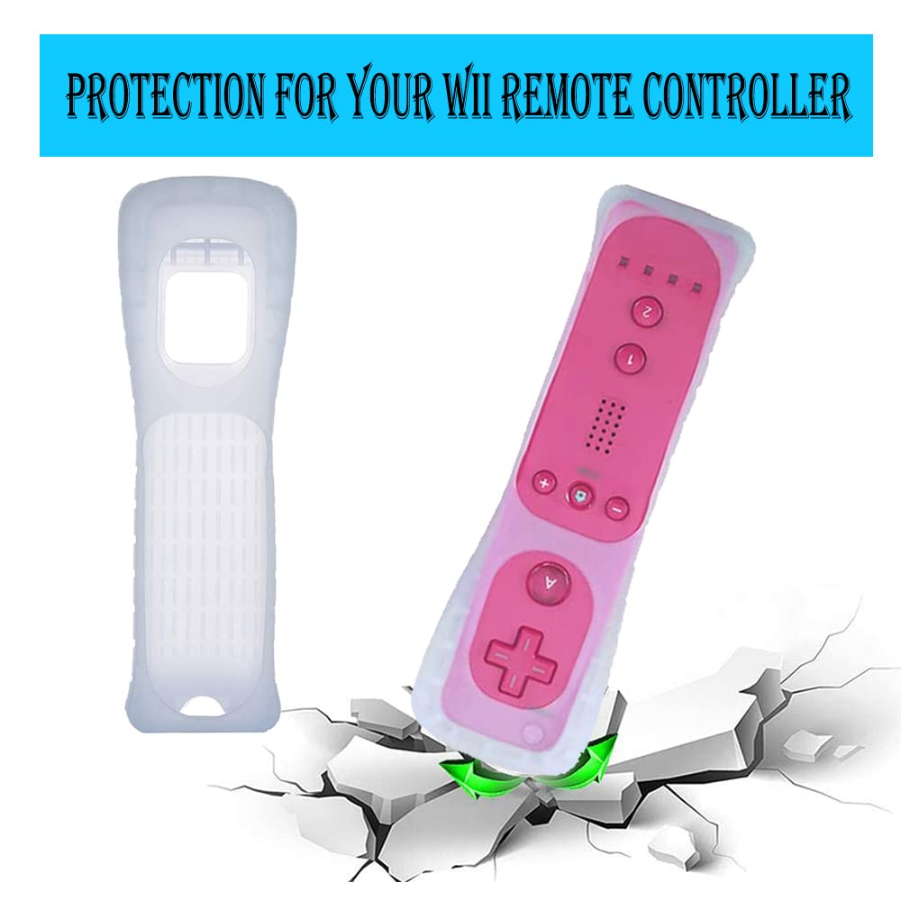 Tevodo Wii Remote Controller, 2 Packs Upgrade Wii Wireless Controller Compatible with Wii Wii U (Red and Deep Blue)