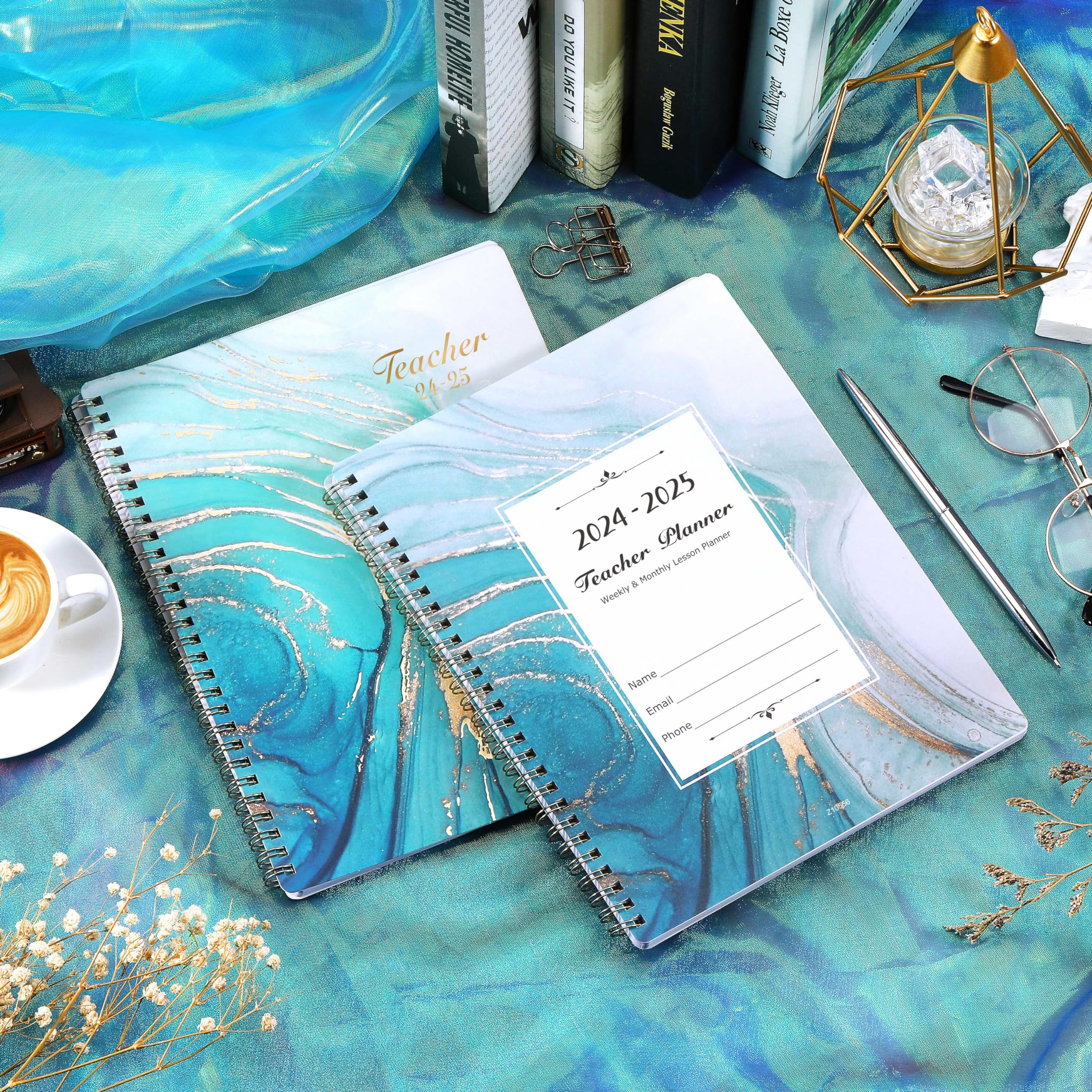 Teacher Planner 2024-2025 - July 2024-June 2025, Teacher Lesson Planner 2024-2025, 8'' × 10'', Lesson Planner Book for Teachers, Weekly Monthly Planner with Printed Monthly Tabs, Inspirational Quotes