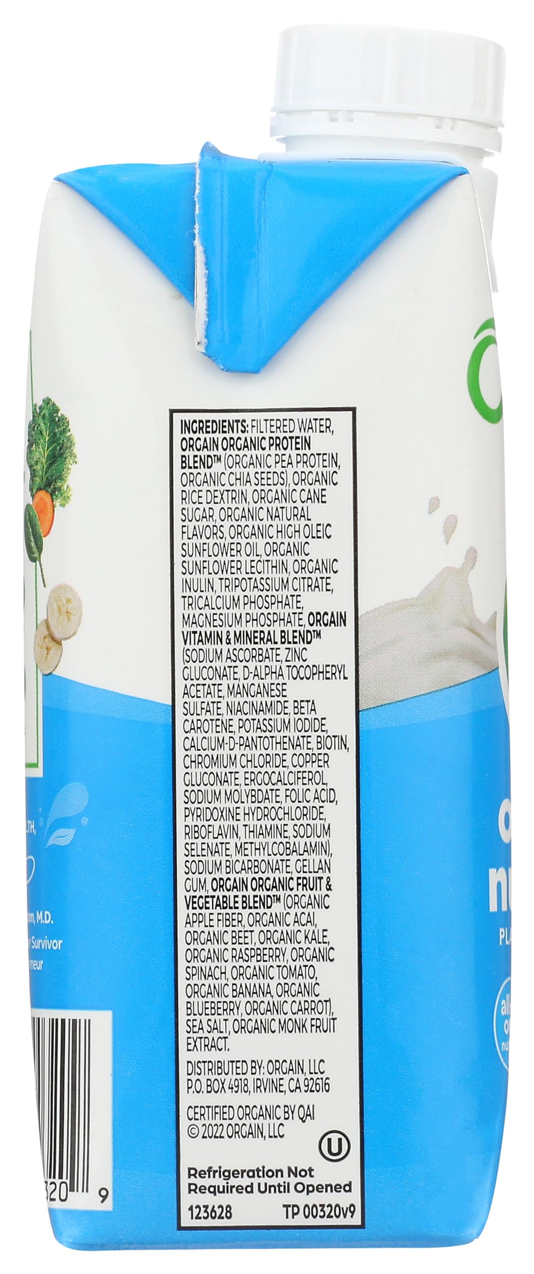 Orgain, Nutri Shake Vegan Sweet Vanilla Bean Organic, 11 Fl Oz
