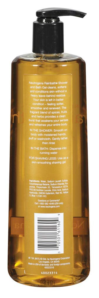 Neutrogena Rainbath Refreshing and Cleansing Shower and Bath Gel, Moisturizing Body Wash and Shaving Gel with Clean Rinsing Lather, Original Scent, 16 fl. oz (Pack of 2)