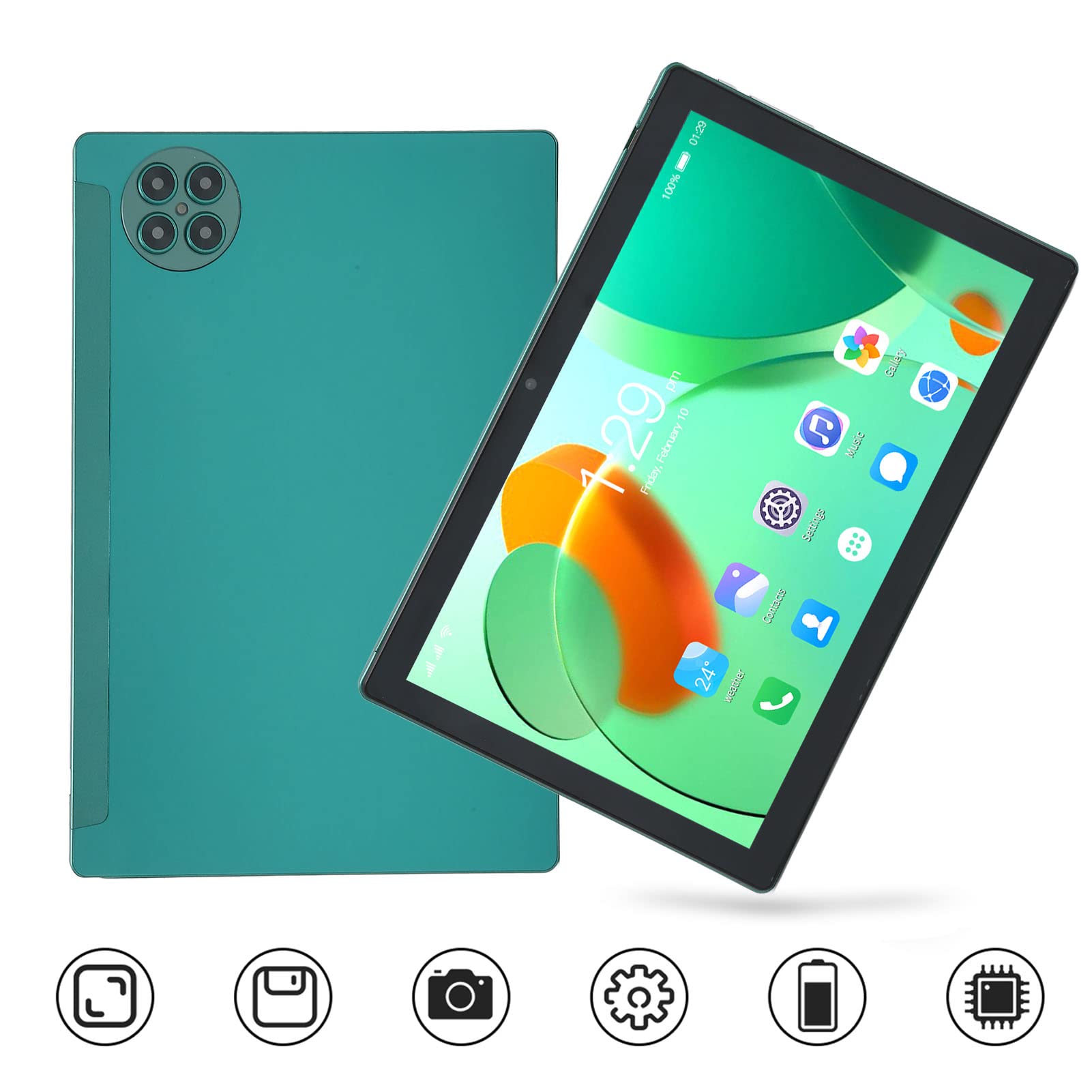Tablet 10.1 Inch Android 12 Tablet, Octa Core Tablet for Kids, 8GB RAM 256GB ROM, FHD Touchscreen, 8MP+16MP Dual Camera, 2.4G/5G WiFi, BT5.0, 4G LTE Tablet, 7000mAh Battery