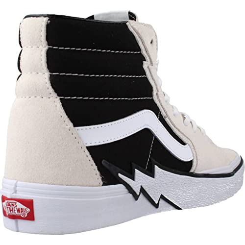 Vans Unisex Sk8-Hi Bolt Antique White and Black Skate Shoes 10.5