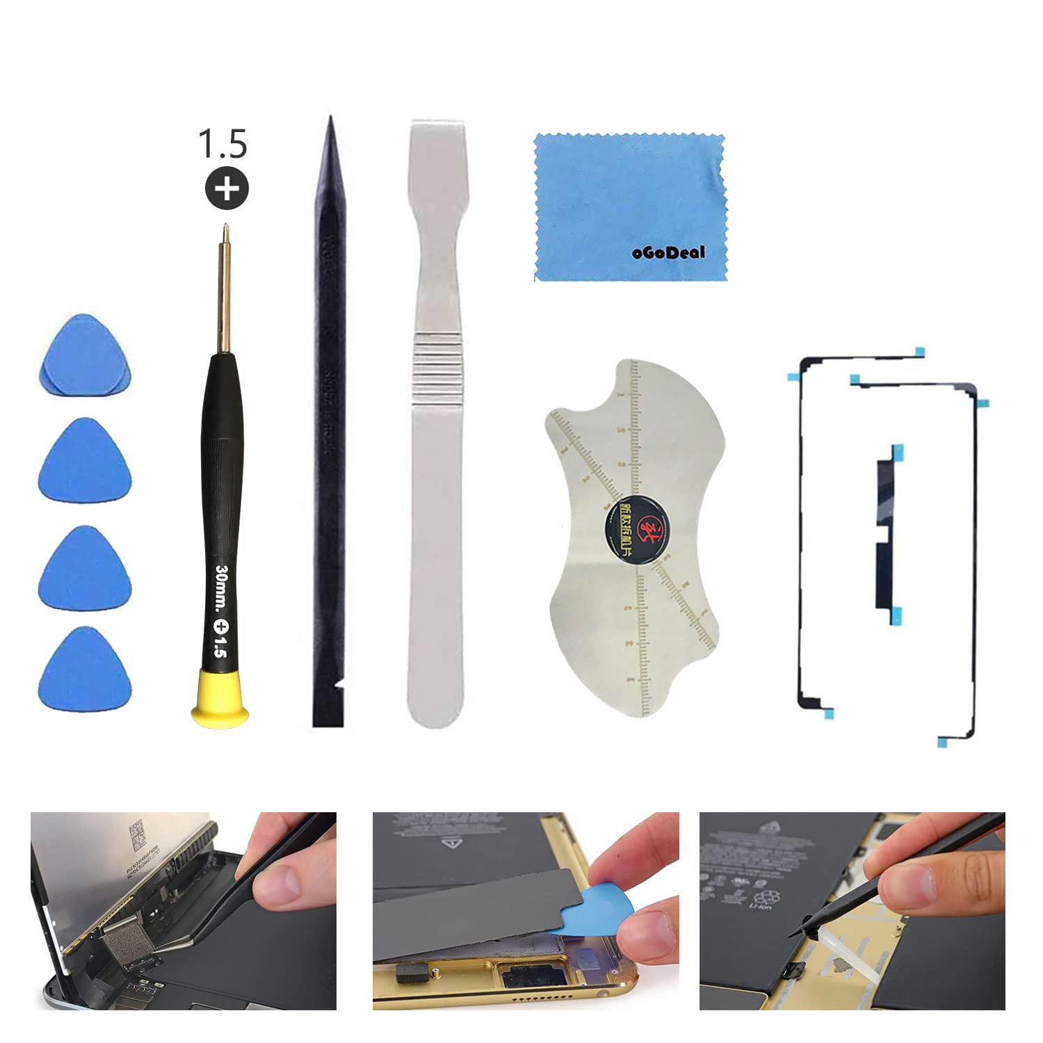 oGoDeal A1577 Battery for iPad Pro 12.9 (1st Gen) Battery Replacement Repair Kit (2015, A1584 | A1652) + Tools + Adhesive