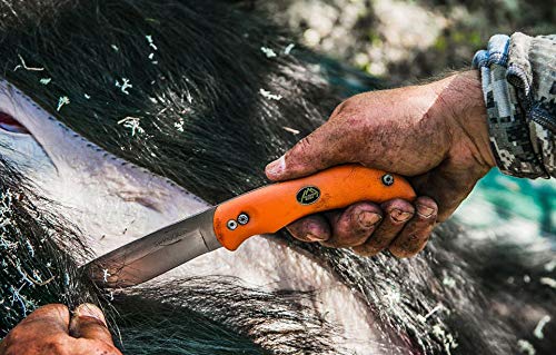 Outdoor Edge Swingblaze Double Blade Hunting Knife with Rotating Skinning & Gutting Blades, Nylon Sheath, (Blaze Orange, SZ-20NC)