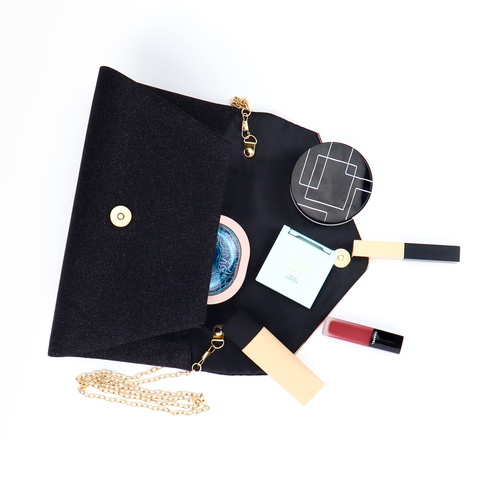 Whale Power Women's Clutch Purses Envelope Evening Handbag Bridal Prom Party Purse Black