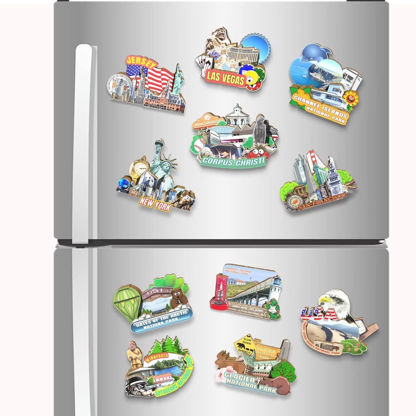 USA Corpus Christi Magnet Fridge Magnet Wooden 3D Landmarks Travel Collectible Souvenirs Decoration Handmade2