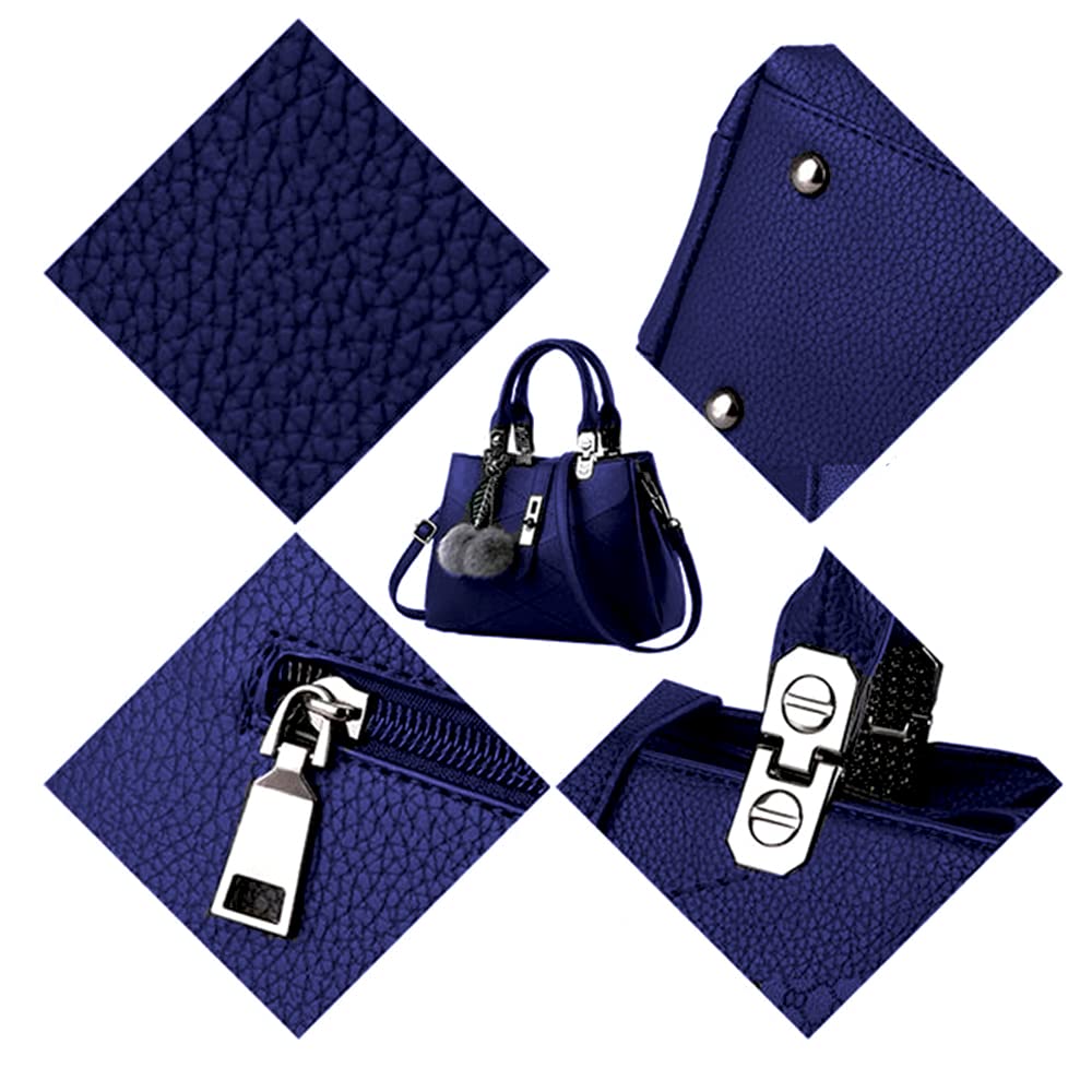 xusyuh FINETOO Women's Bags Autumn and Winter Trend Big Bag Shoulder Messenger Handbag Large Capacity Female Bag (Deep Blue)