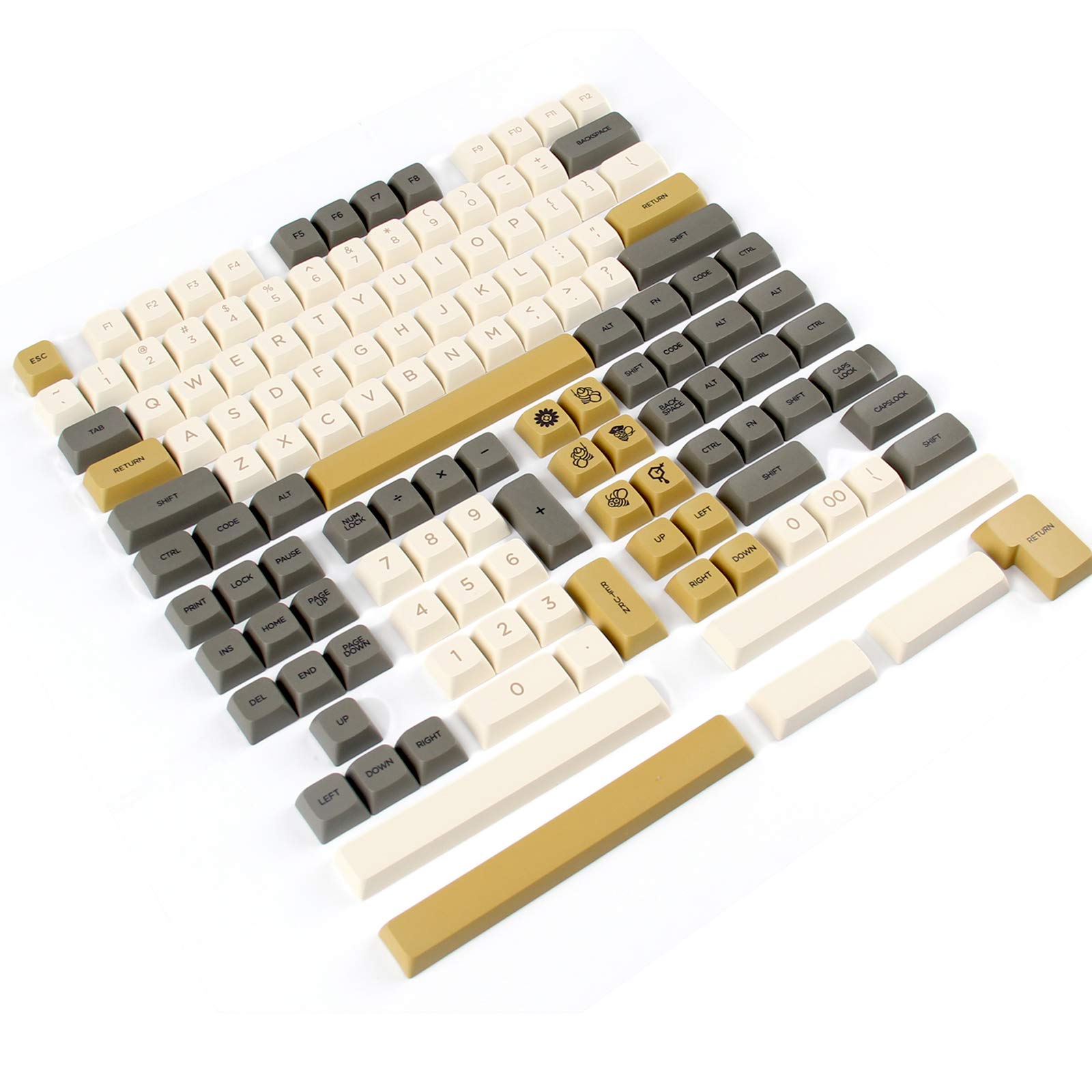PBT XDA Profile 138 Keys Keycaps Dye Sublimation ANSI & ISO Layout Glitter Theme Keycaps for Mechanical Gaming Keyboard Cherry MX Switches (MelGeek)