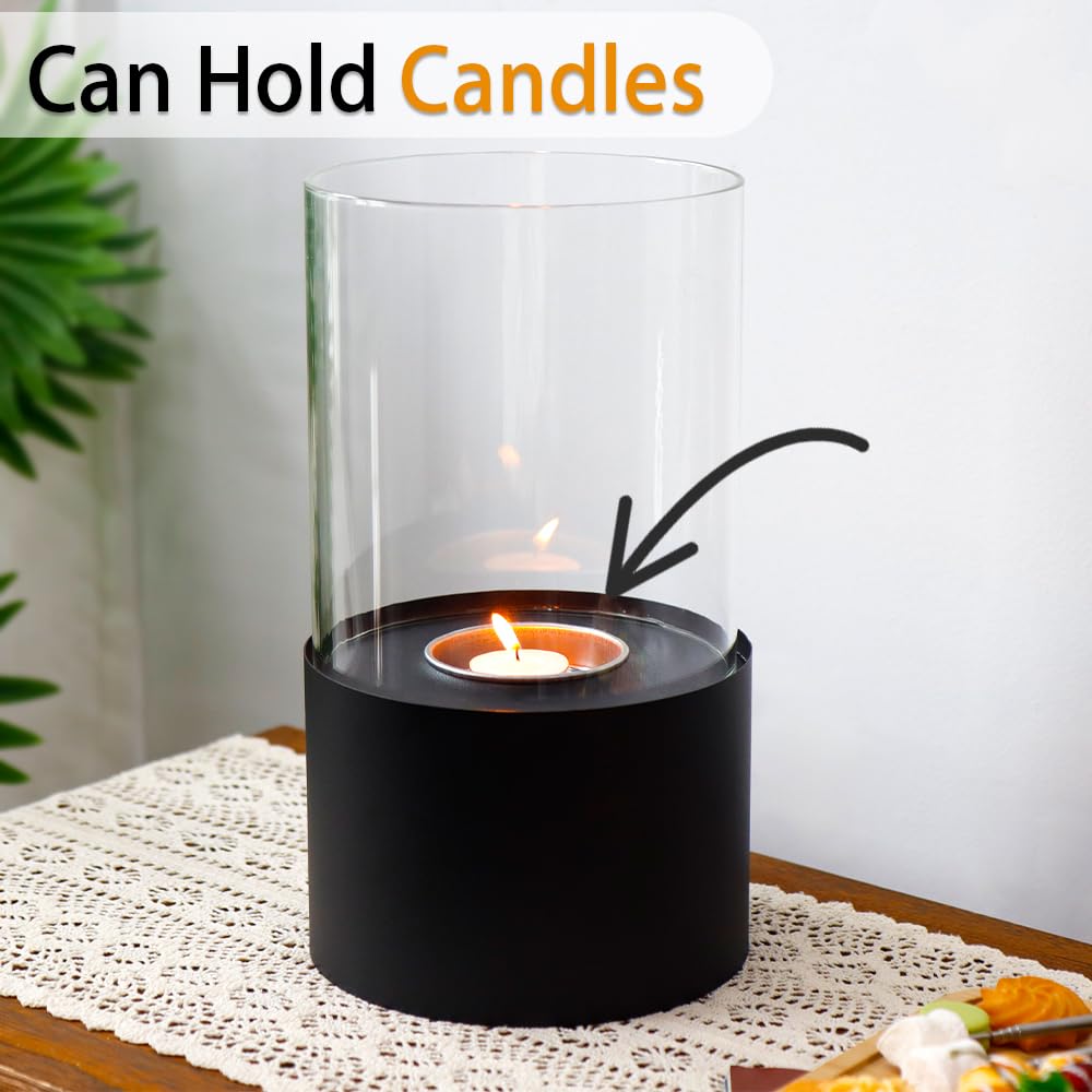 Tabletop Fire Bowl Pot|Indoor/Outdoor Portable Tabletop Fireplace–Clean-Burning Bio Ethanol Ventless Fireplace