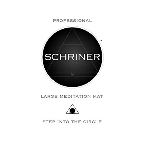 SCHRINER Pro Meditation Mat - 4' x 8mm - Premium Thick Non-Slip Round Exercise Mat Black