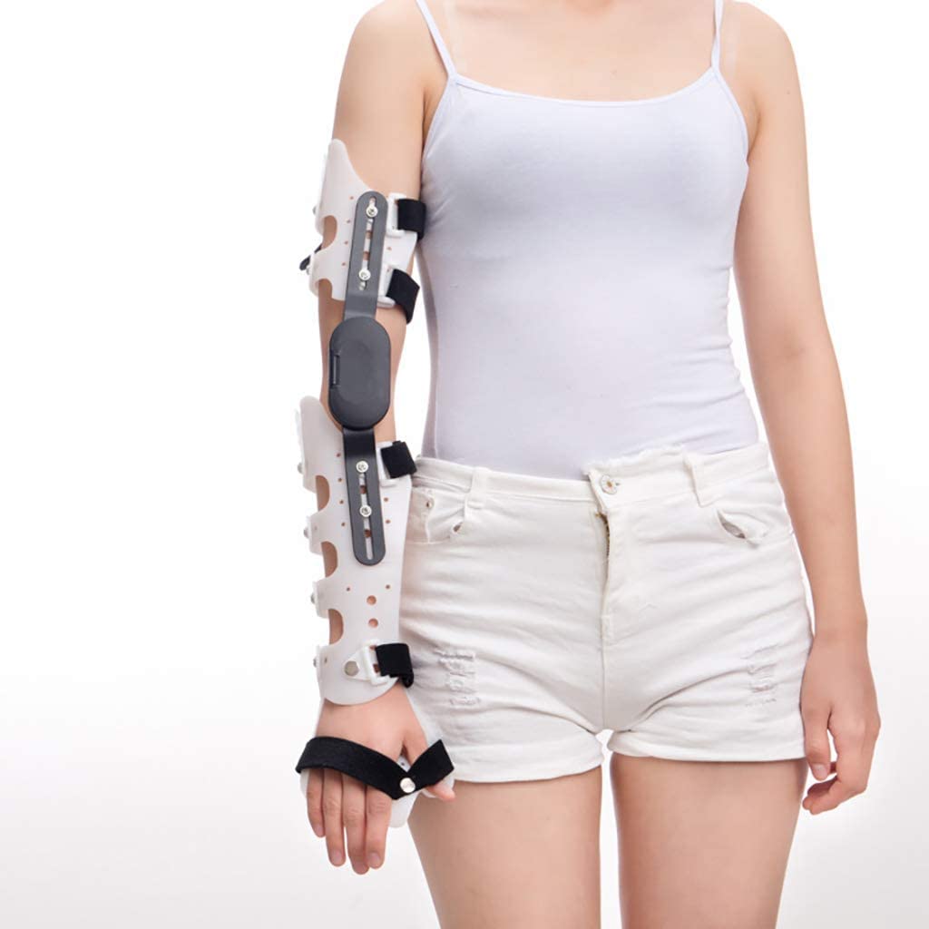 TSUSF Hinged ROM Elbow Palm Brace, For Arm Orthosis Injury Recovery Support After Surgery Adjustable Post OP Elbow Brace