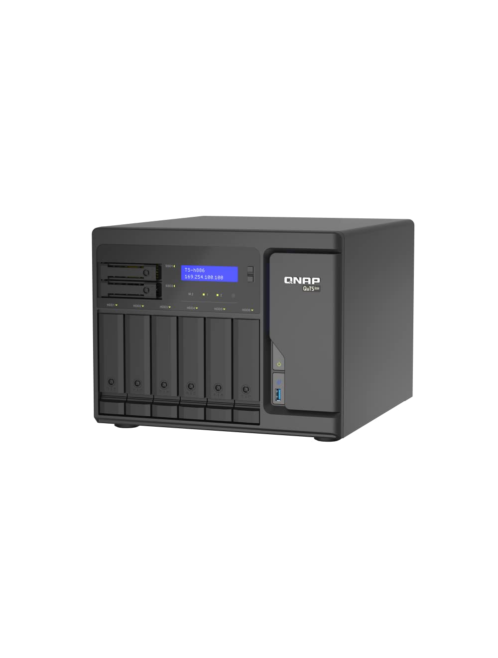 QNAP TS-h886 8 Bay Enterprise NAS with Intel® Xeon® D-1622 CPU and Four 2.5GbE Ports