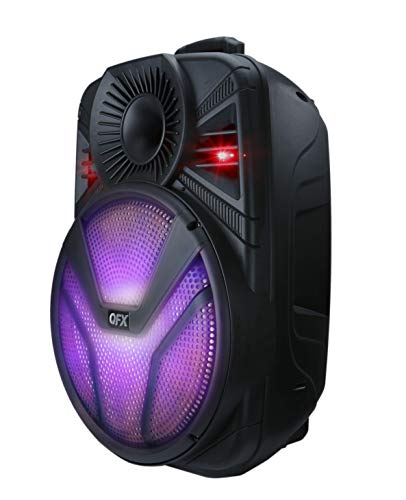PBX-615SM Bluetooth Portable Party Speaker - 15β Woofers, 1.5β Tweeter, True Wireless Stereo, LED Party Lights, Microphone & Stand Included - DJ Speakers Bluetooth Wireless