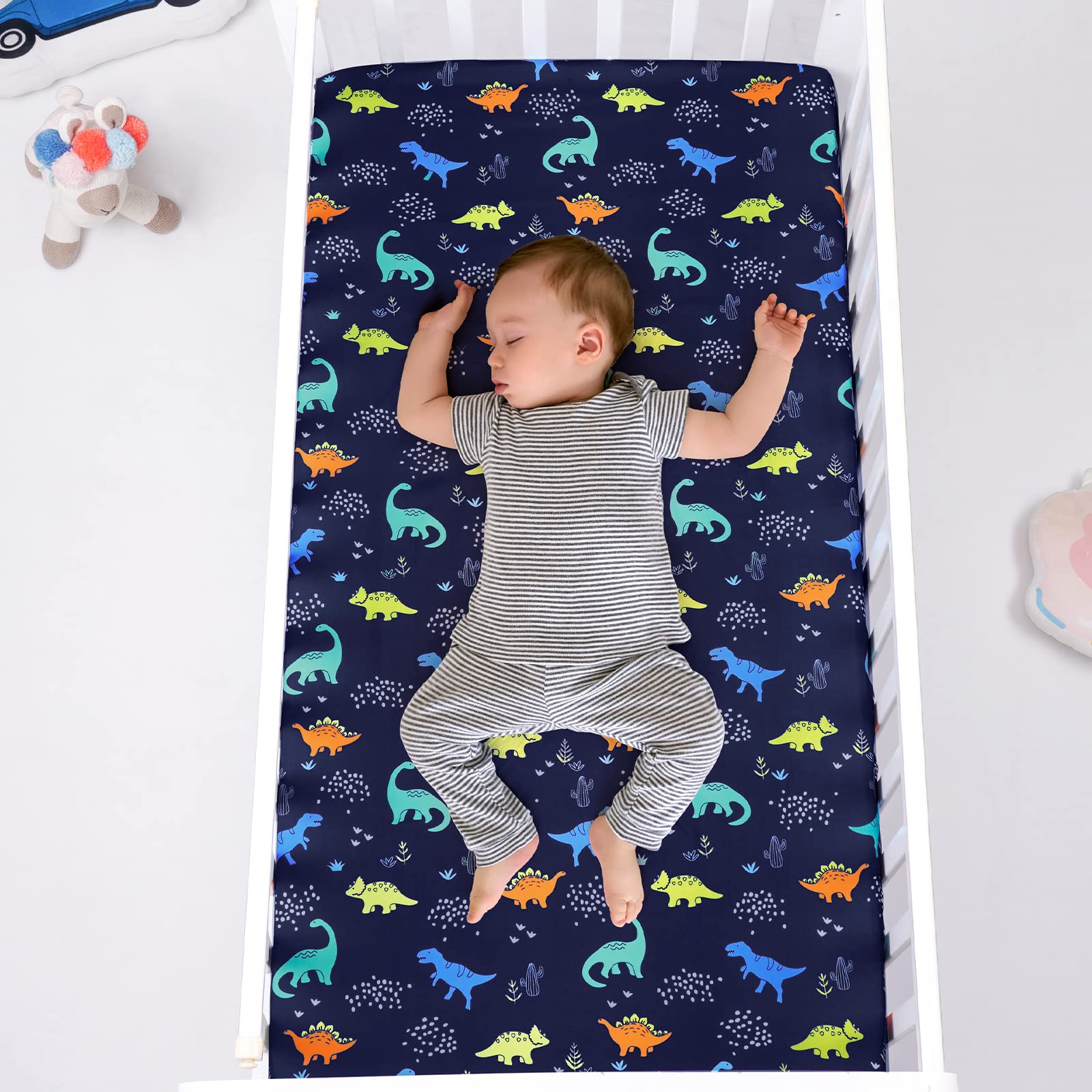 PHF 3 Pack Soft Bassinet Sheets, Star Comfy Cradle Sheets for Baby Boys Girls Neutral, Universal Fit for Most Cradle and Bassinet Mattress, Grey White Star