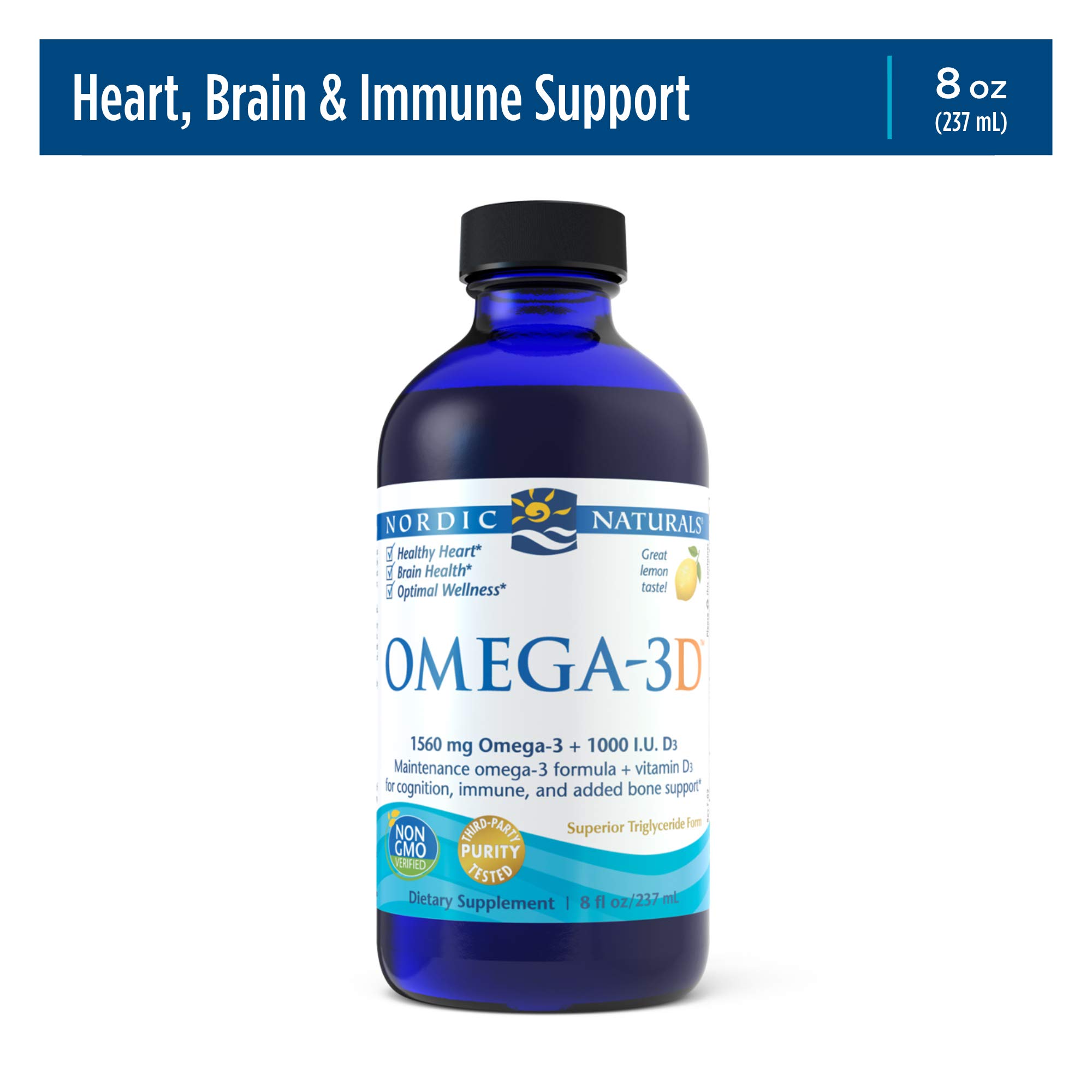 Nordic Naturals Omega-3D Liquid, 8-Ounce, 0.88 Bottle