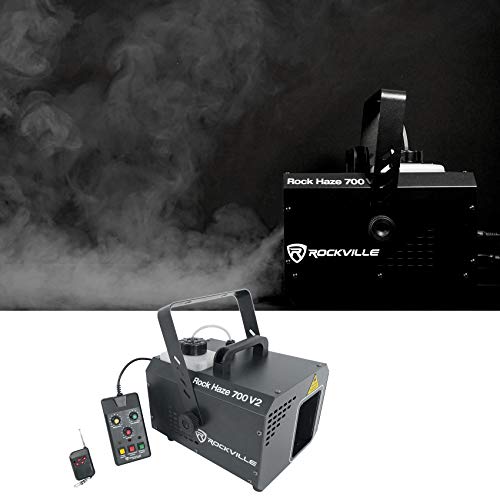 Rockville ROCKHAZE 700 CFM DMX Haze Machine Water Based DJ/Club Hazer and (2) Remotes