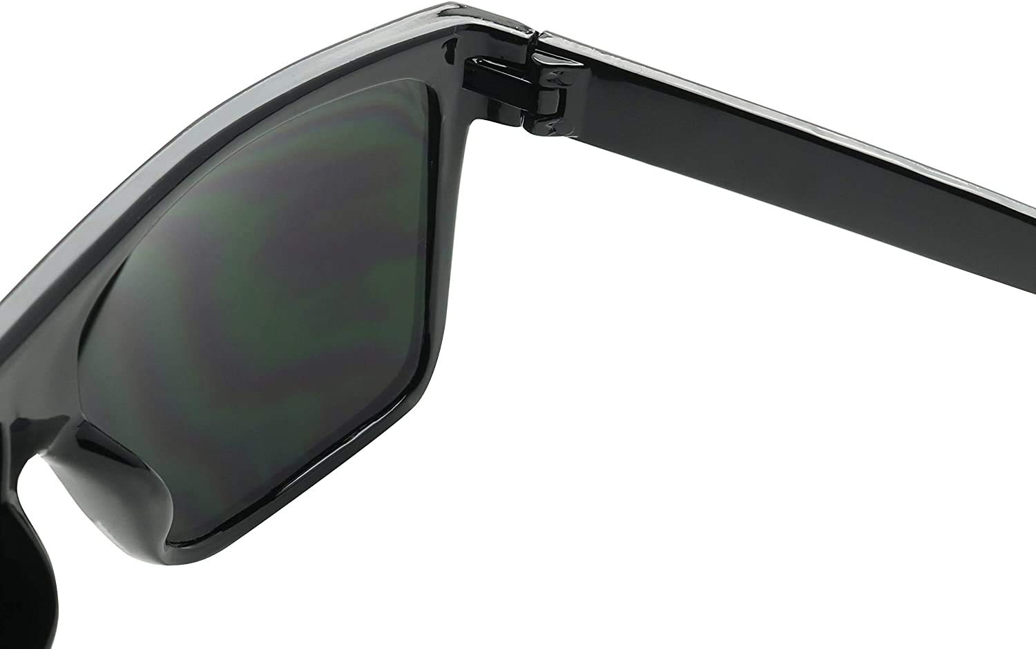 ShadyVEU Super Dark Black Lens Flat Top Square Oversize Migraine Shades Blackout Glasses Retro Sunglasses (Super Dark Lens)
