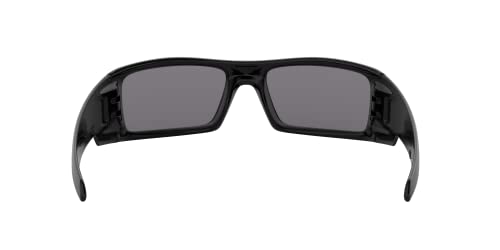 Oakley Men's Oo9014 Gascan Rectangular Sunglasses, Polished Black/Grey, 60 mm