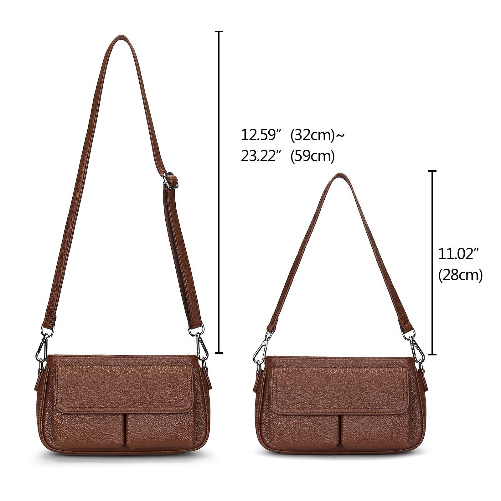 YALUXE Crossbody Bags for Women Fashion Shoulder Bag Medium Purse with Multi Pockets