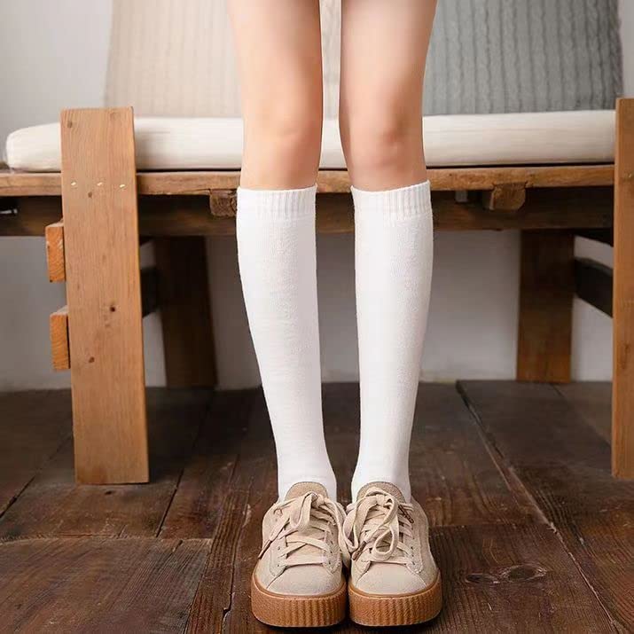 YIWAQIANLI Women's pure cotton calf socks leisure fashion socks 3 pairs(Women’s Shoe Size 5-9/9-12) (as1, numeric, numeric_15, numeric_17, plus, white)