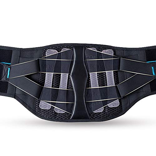 TANGIST Lower Back Back Support Lumbar Brace Self-heating Magnetic Therapy Injuries Sciatica Coccyx Scoliosis Herniated Disc Pain Relief (Size : L)
