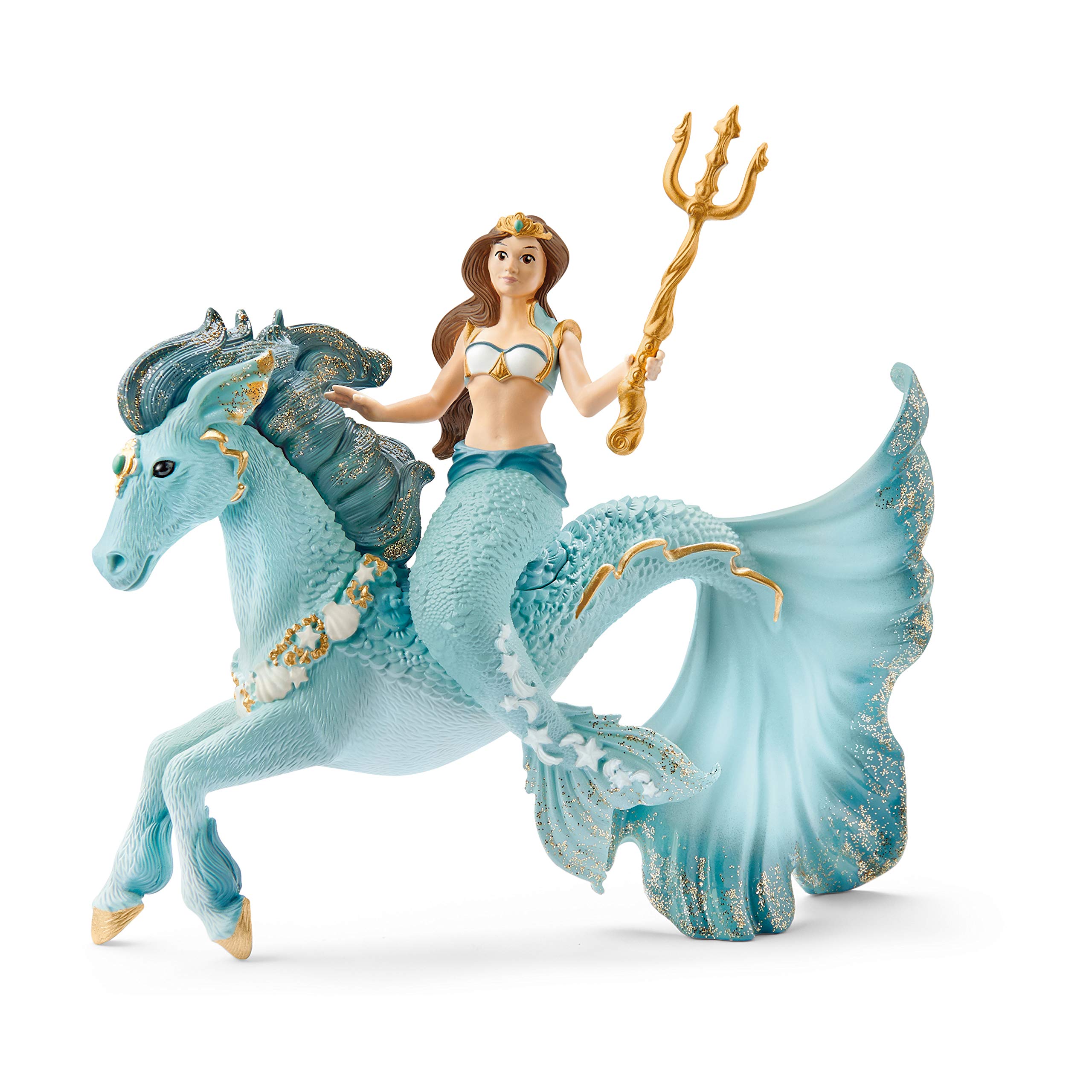 Schleich bayala, 3-Piece Playset, Mermaid Toys for Girls and Boys 5-12 years old, Mermaid Eyela Riding Underwater Horse, Blue