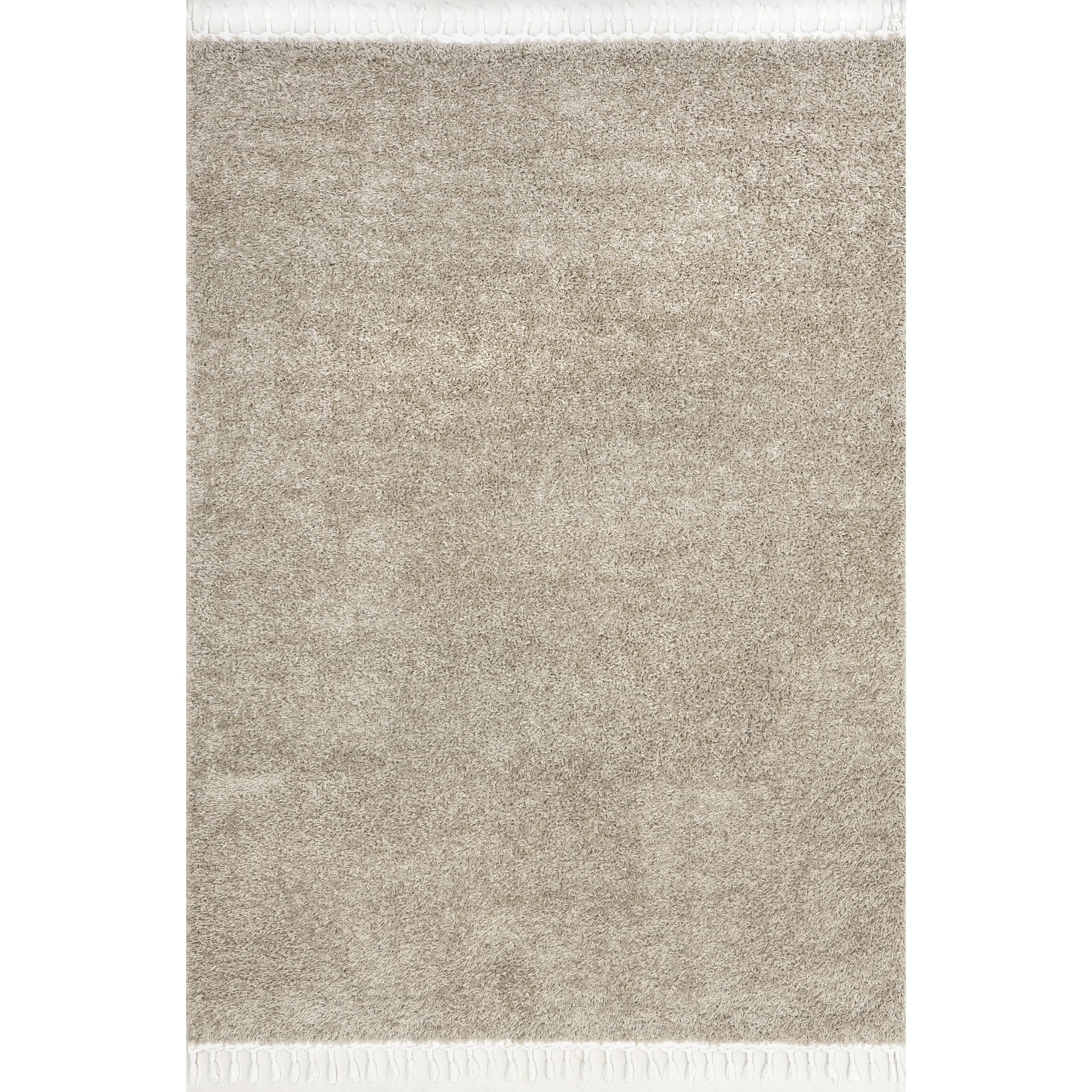 NuLOOM Neva Modern Tasseled Shag Area Rug, 5' Square, Beige