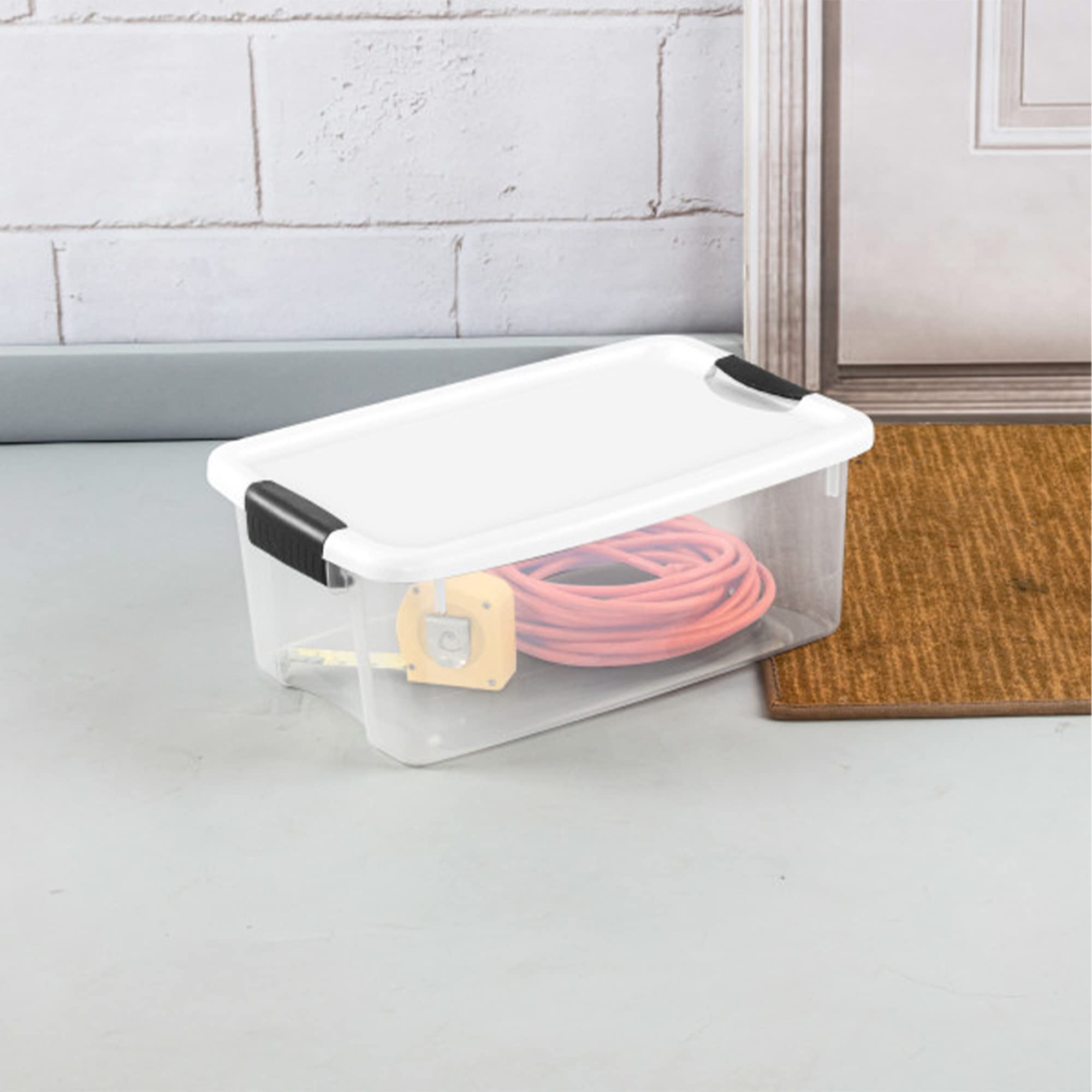Sterilite 116 Qt and 18 Qt Ultra Latch Boxes, Stackable Storage Bins with Lids (4-Pack and 6-Pack)