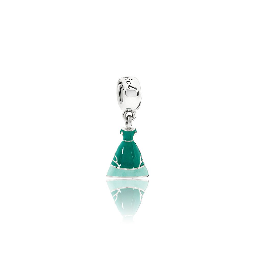 Pandora Sterling Silver Disney Ariel's Dress Dangle Charm 791577ENMX