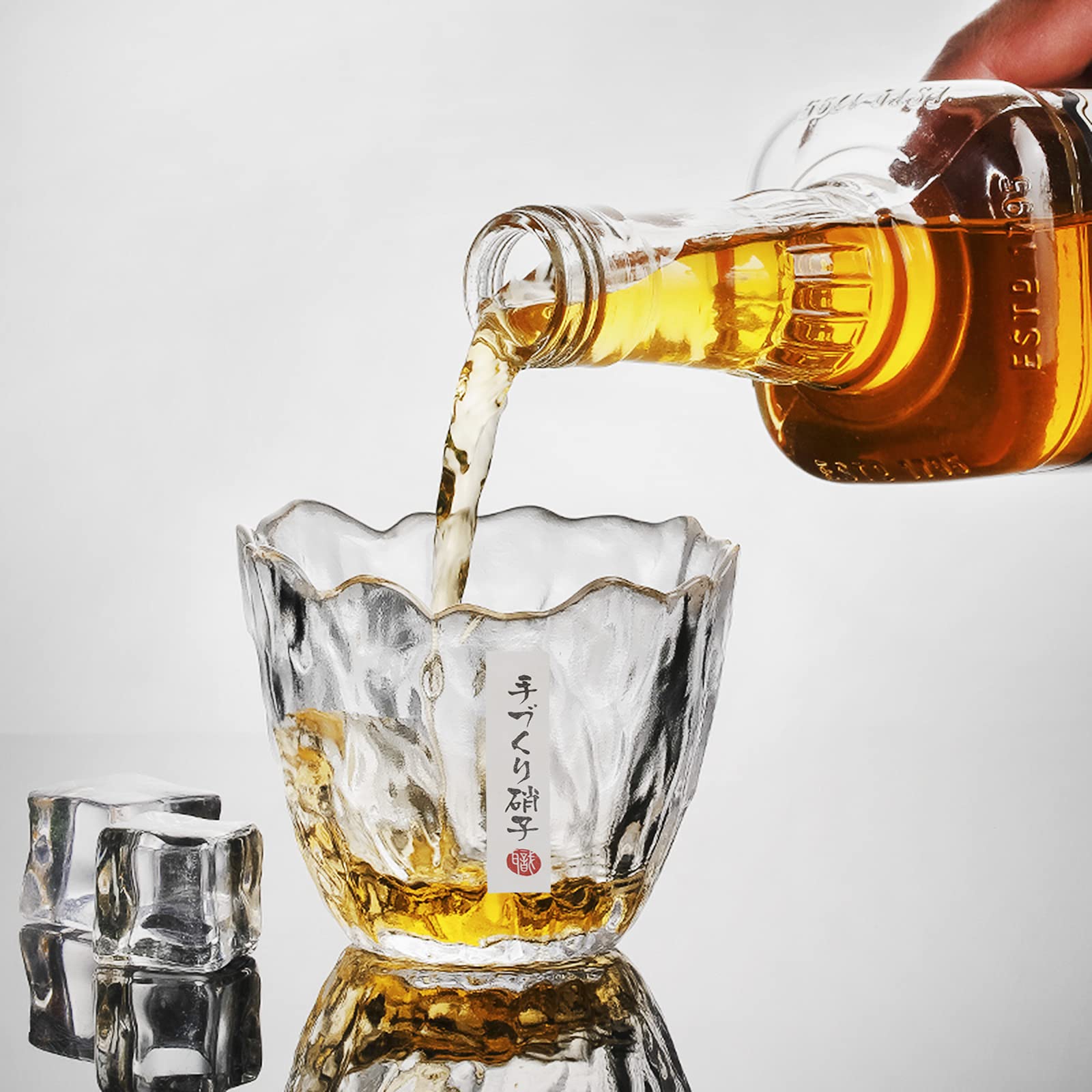 Whiskey Glasses, 5 Oz Old Fashioned Glass, Crystal Whiskey Tumbler Rocks Glass for Bourbon Scotch Cocktail Rum Cognac Vodka Liquor