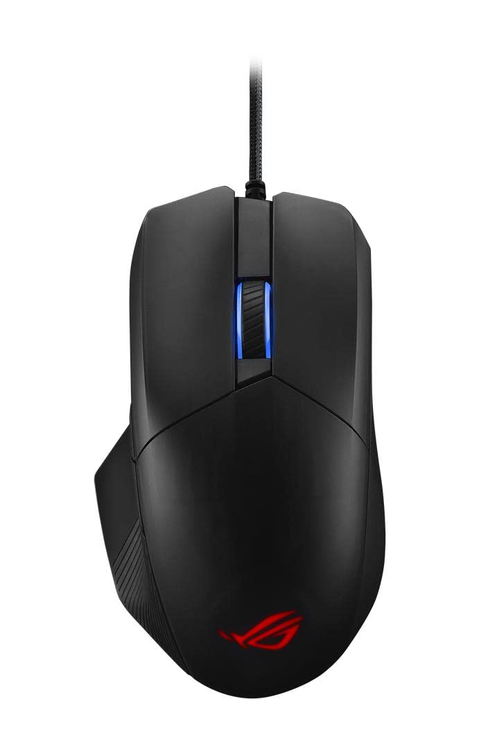 ROG Chakram Core Gaming Mouse Featuring programmable Joystick, Advanced 16000 dpi Sensor, Push-fit Switch sockets Design, Adjustable Weight, Stealth, Instant Screenshot and Aura Sync Lighting